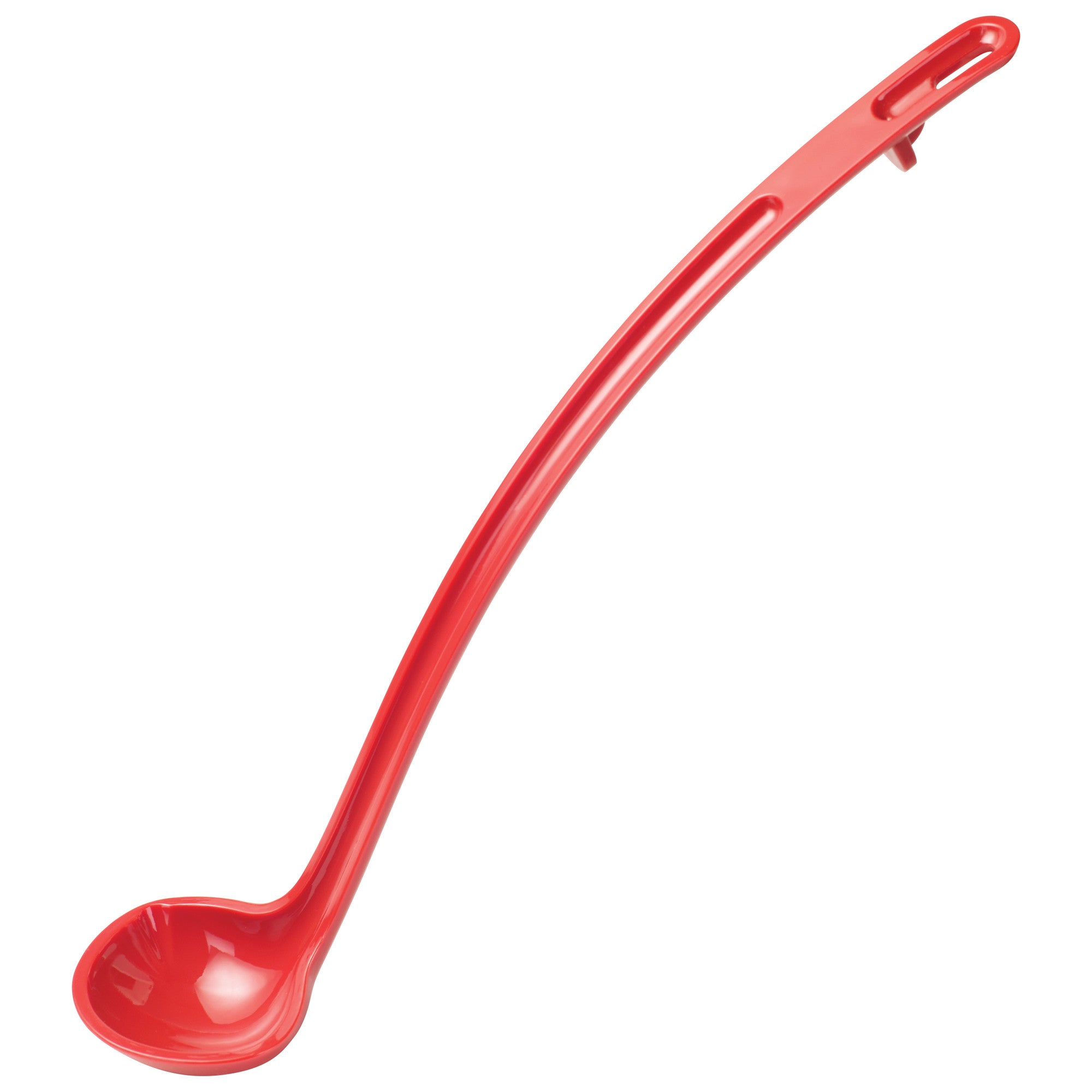 CVLD-13R - CURV One-Piece Dual Spout Ladle - Red, 13" – Winco