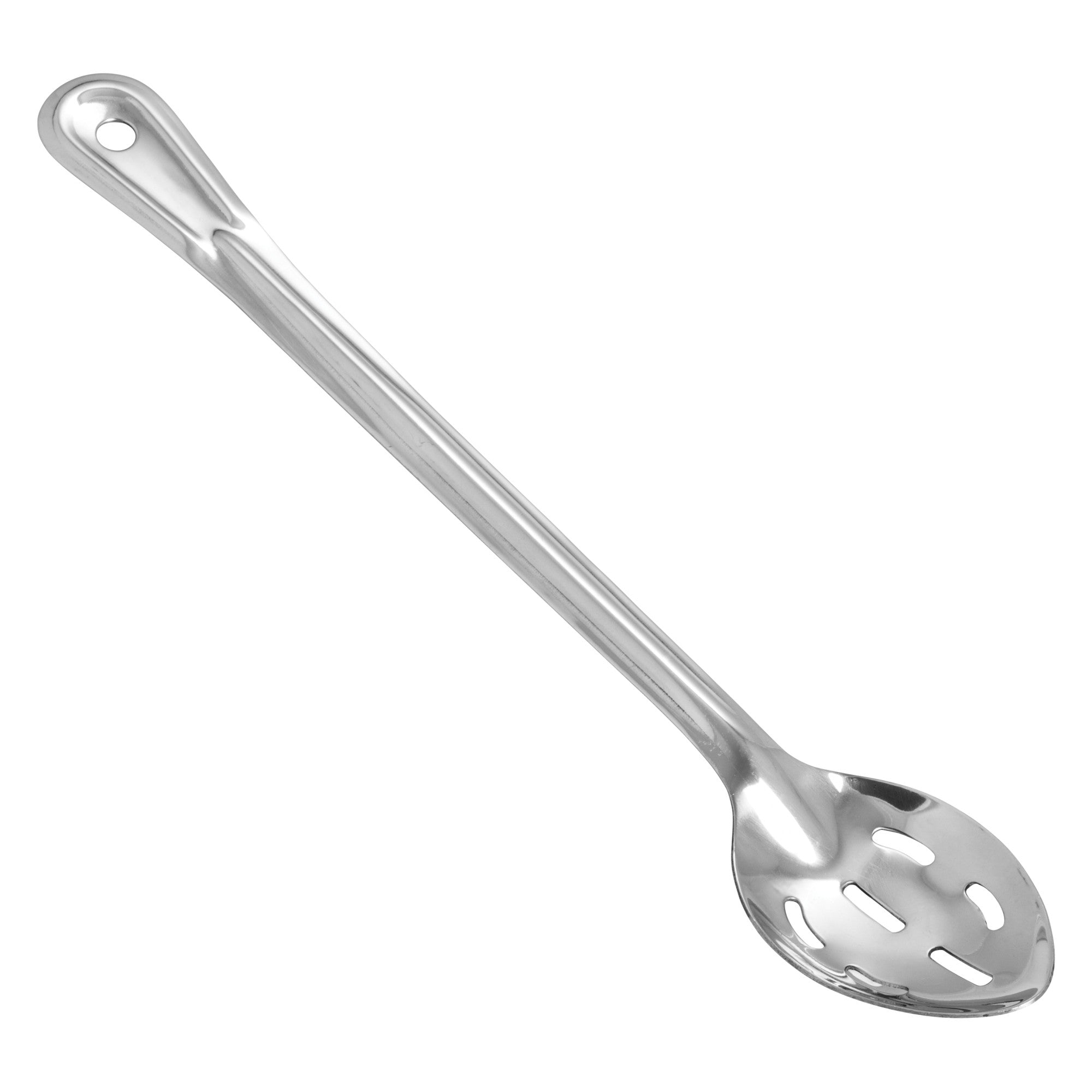 BSST-15 - Basting Spoon, Stainless Steel, 1.2mm - Slotted, 15" – Winco