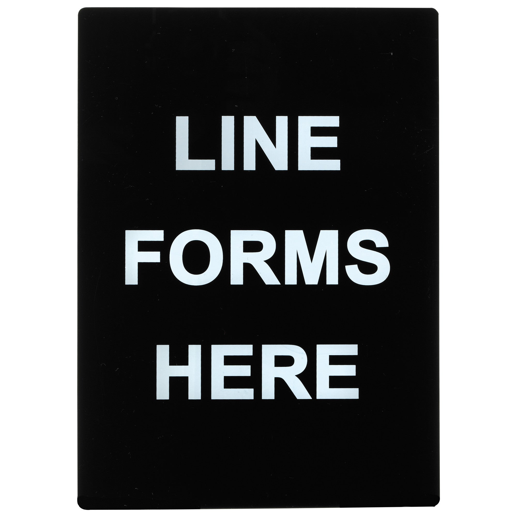 SGN-803 - Stanchion Frame Sign - SGN-803 - Line Forms Here – Winco