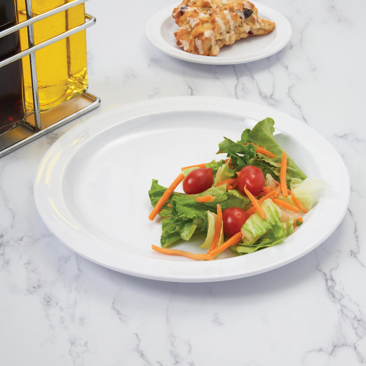MMPR-9W - Melamine 9" Round Plates - White – Winco
