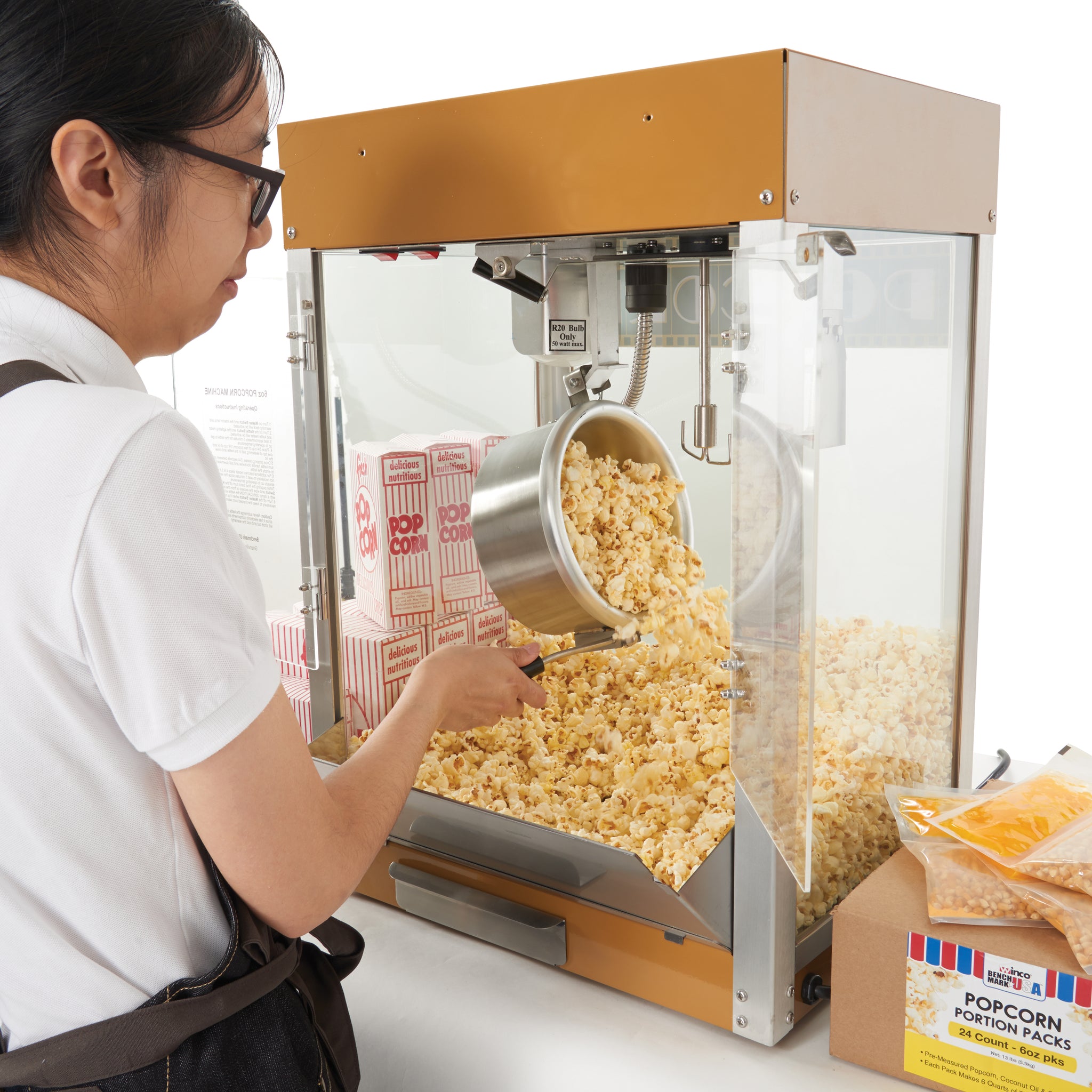11048 - BenchmarkUSA Premiere Popcorn Machine - 4 oz – Winco