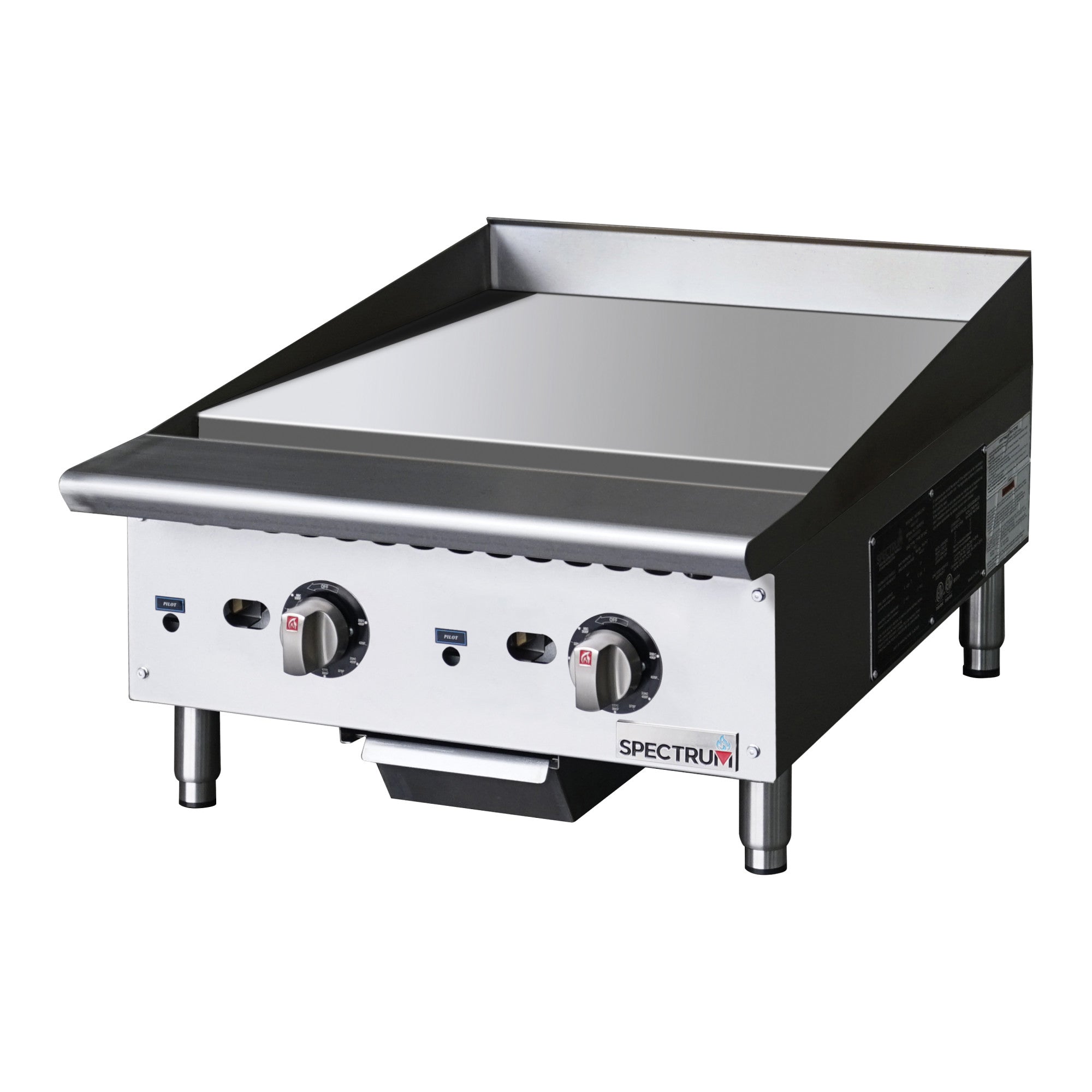 NGGD-24T - Spectrum 24" Natural Gas Griddle with Thermostatic Controls – Winco