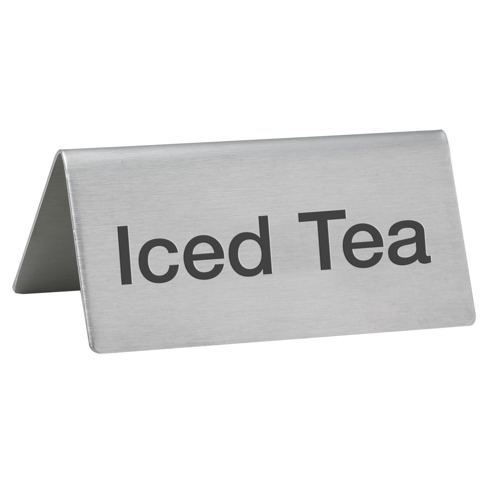 SGN-105 - Tent Sign, Stainless Steel - Iced Tea – Winco