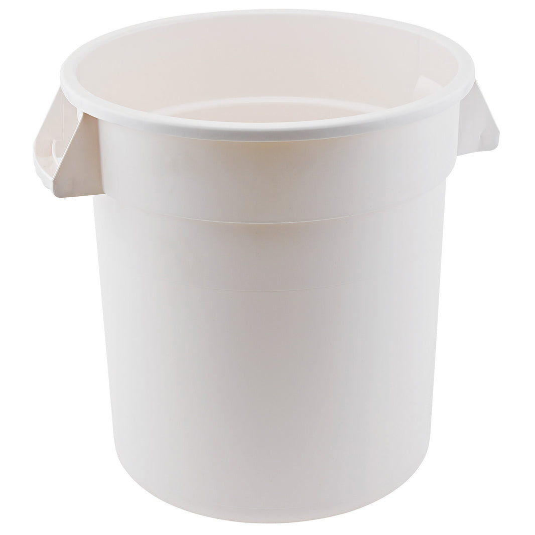 PTC-10W - Heavy-Duty Round Trash Can - White, 10 Gallon – Winco