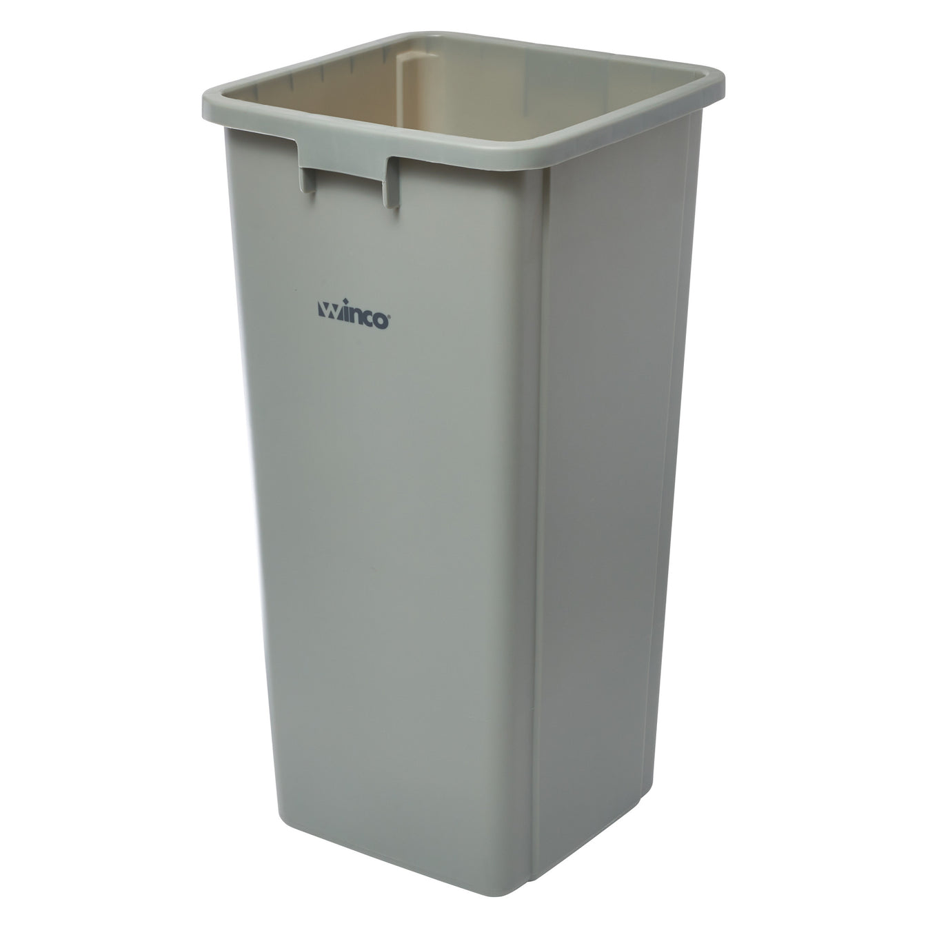 PTCS-23G - Tall Square Trash Can - 23 Gallon, Gray – Winco