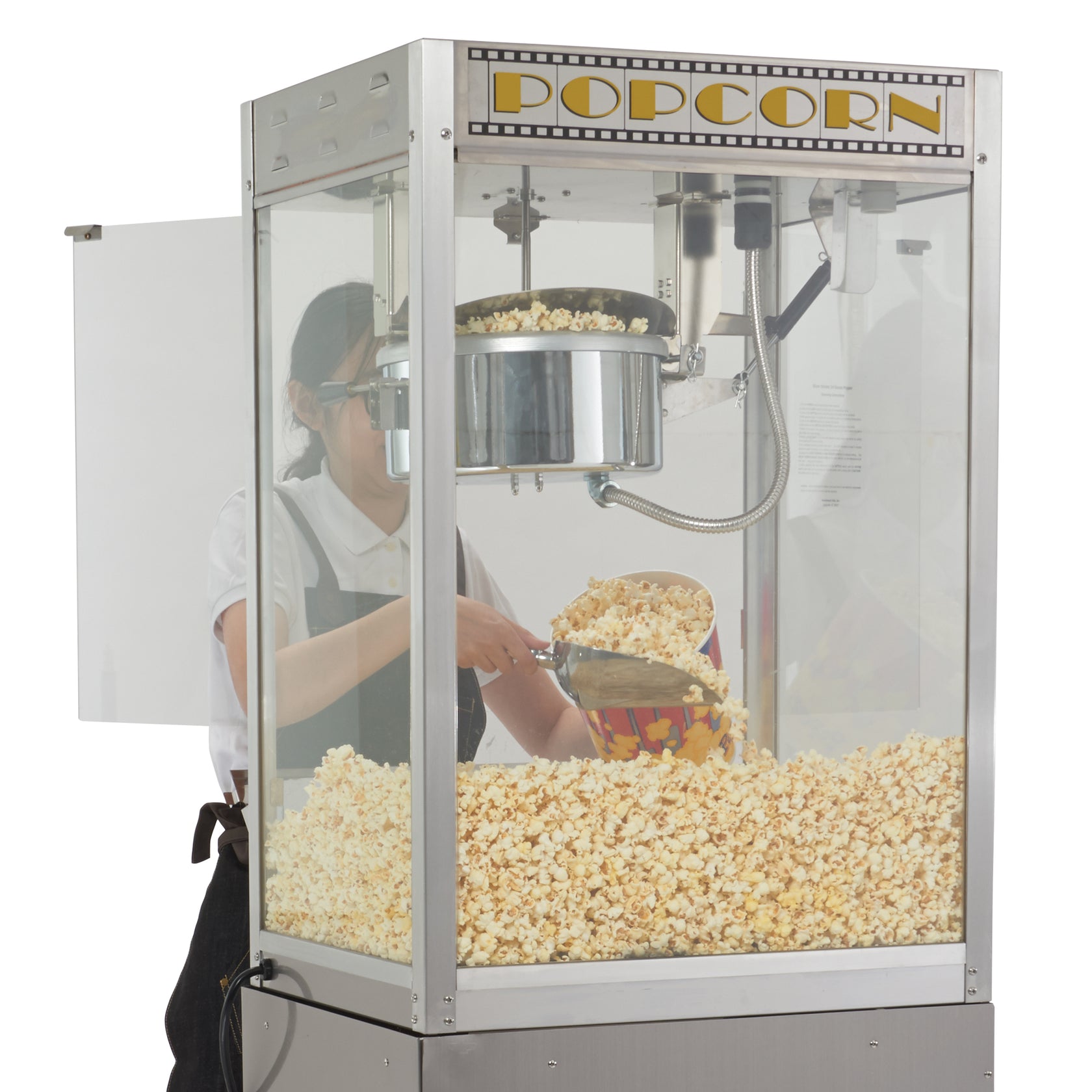 11147 - BenchmarkUSA Silver Screen Popcorn Machine - 14 oz – Winco