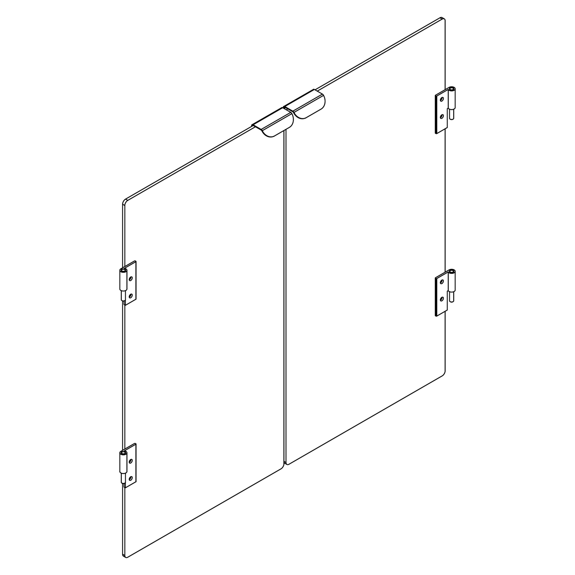 4010 - Door Set for Popcorn Machines 11040/ 11060/ 11080/ 11087 – Winco